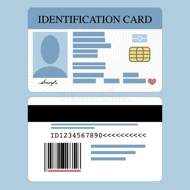 Id Card Back Stock Illustrations – 1,253 Id Card Back Stock ...