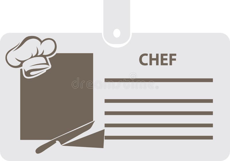 ID card Chef stock vector. Illustration of flunkey, clipart - 269168368