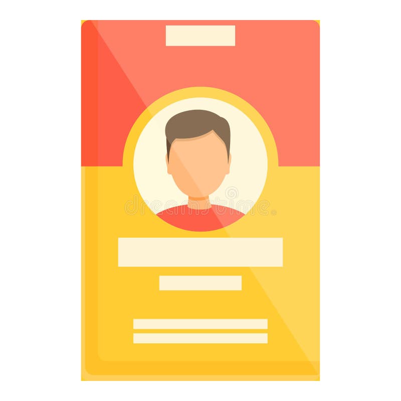 Id Card Driving Icon, Cartoon Style Stock Vector - Illustration of male ...