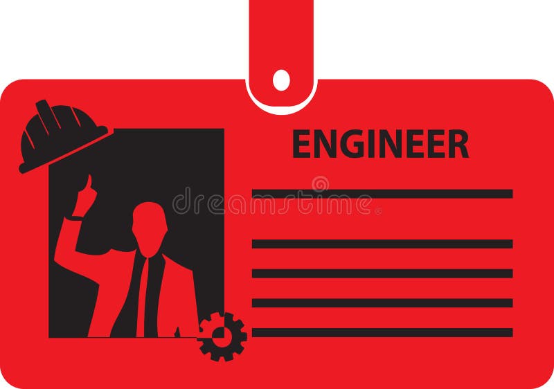 ID card engineer stock vector. Illustration of office - 256089096