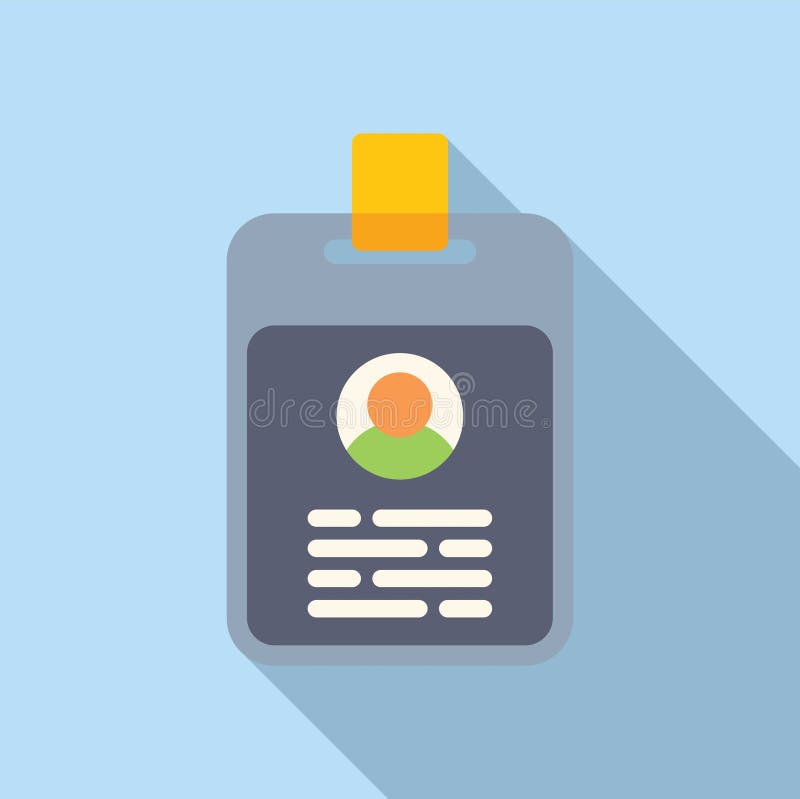 Id Card Form Icon Flat Vector. New Member Registration Stock Vector ...