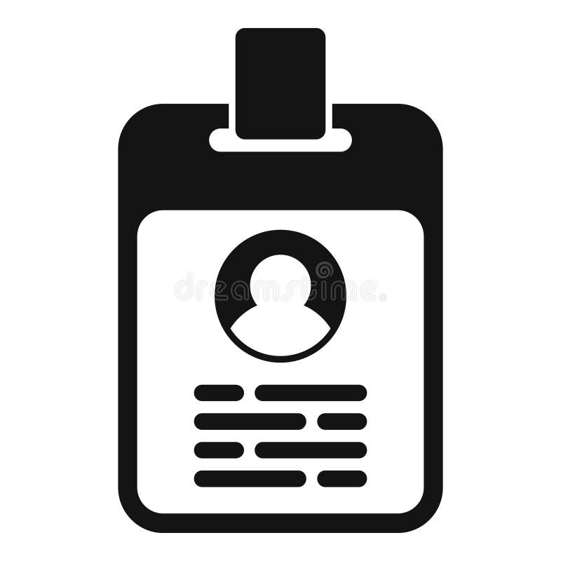 Id Card Form Icon Simple Vector. New Member Registration Stock Vector ...
