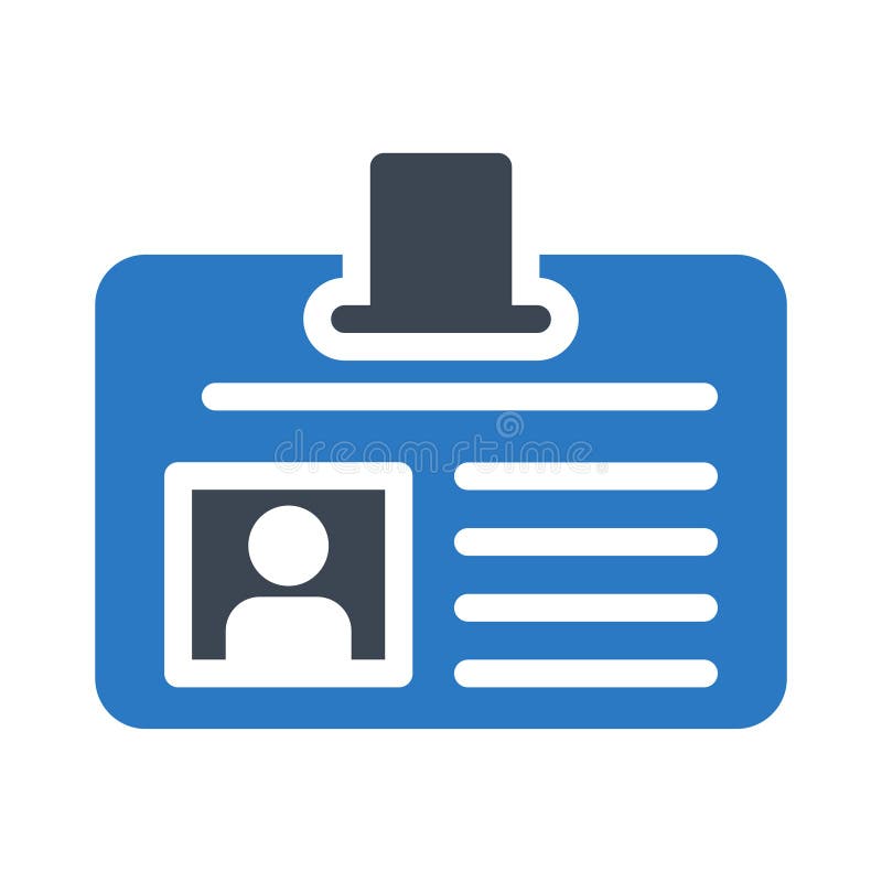 Id Card Glyph Color Flat Vector Icon Stock Illustration - Illustration ...