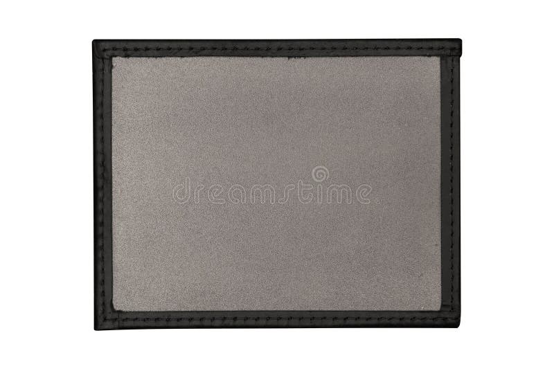 ID Card Holder Leather Cover Frame with Empty Space Isolated on White ...