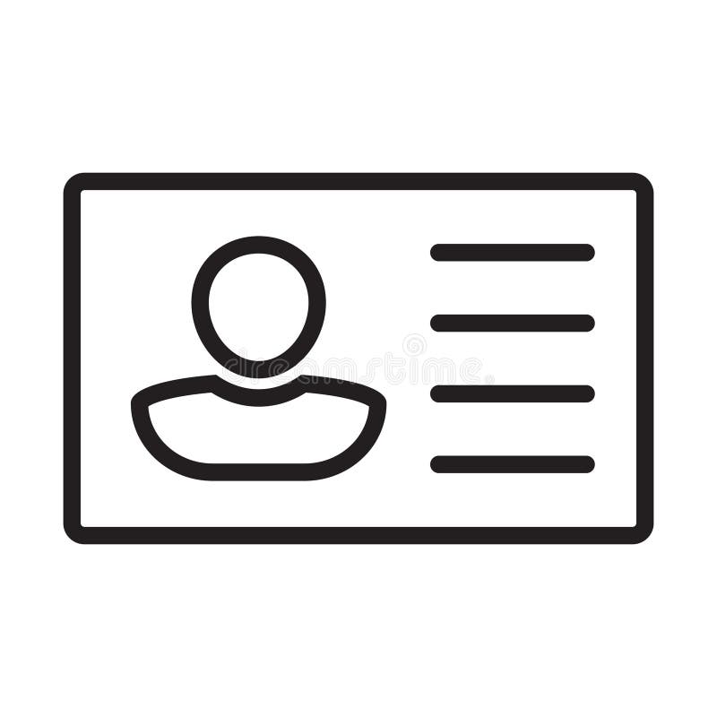 Id Card Icon. Id Card Badge Icon. Identification Card, Driver S License ...