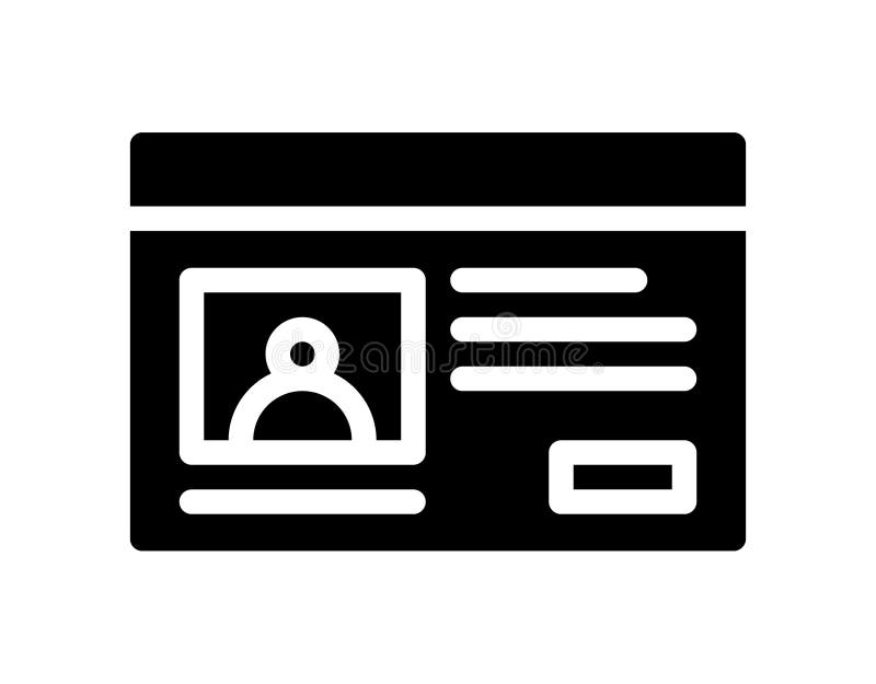 Id Card Icon. Id Card Badge Icon. Identification Card, Driver S License ...