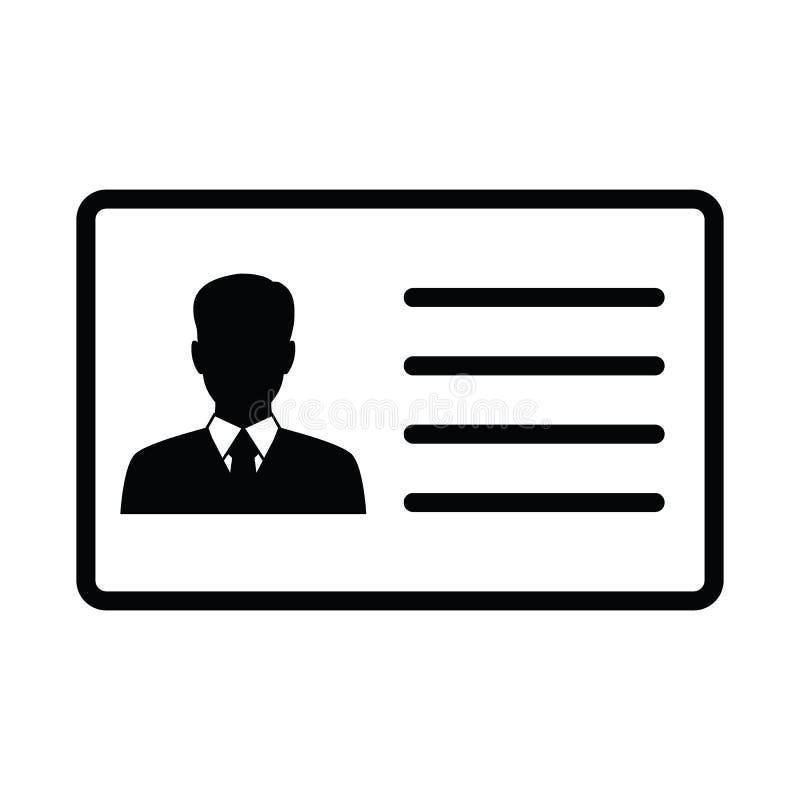 Id Card Icon. Business Card Icon. Identification Card Vector Stock ...