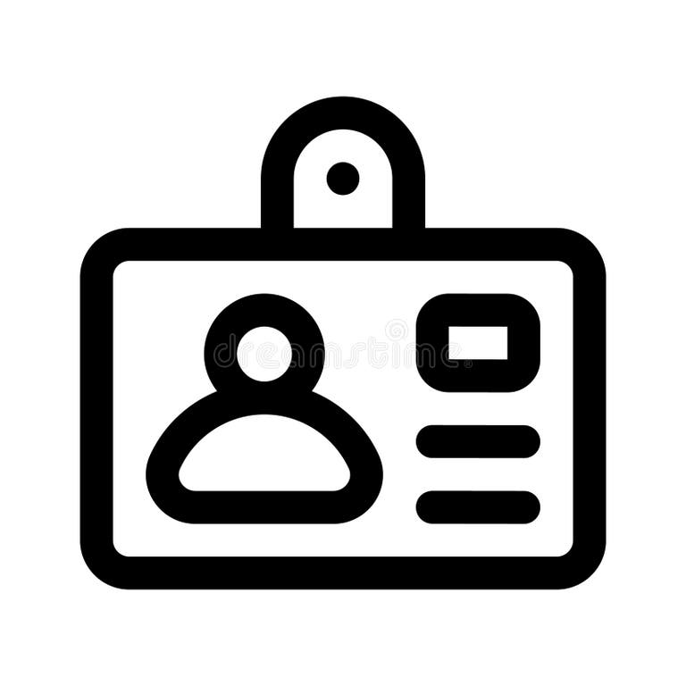 Id Card Icon Design, Personal Information Card Vector Design Stock ...