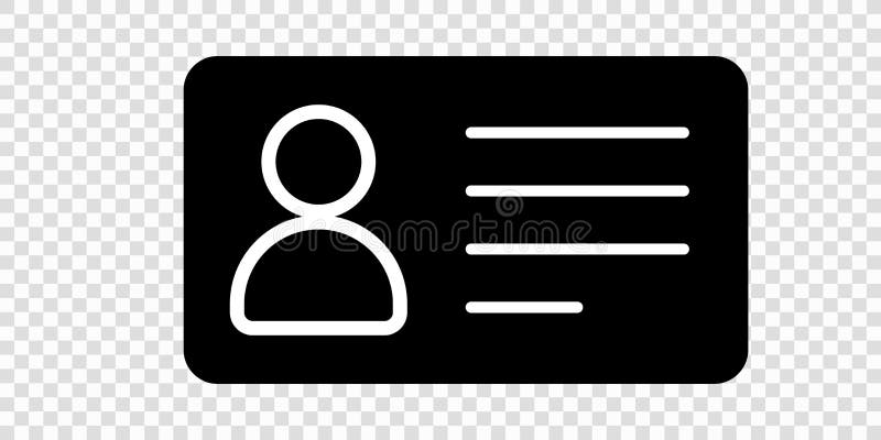 ID Card Icon. Driver`s License Identification Card Symbol. Modern ...