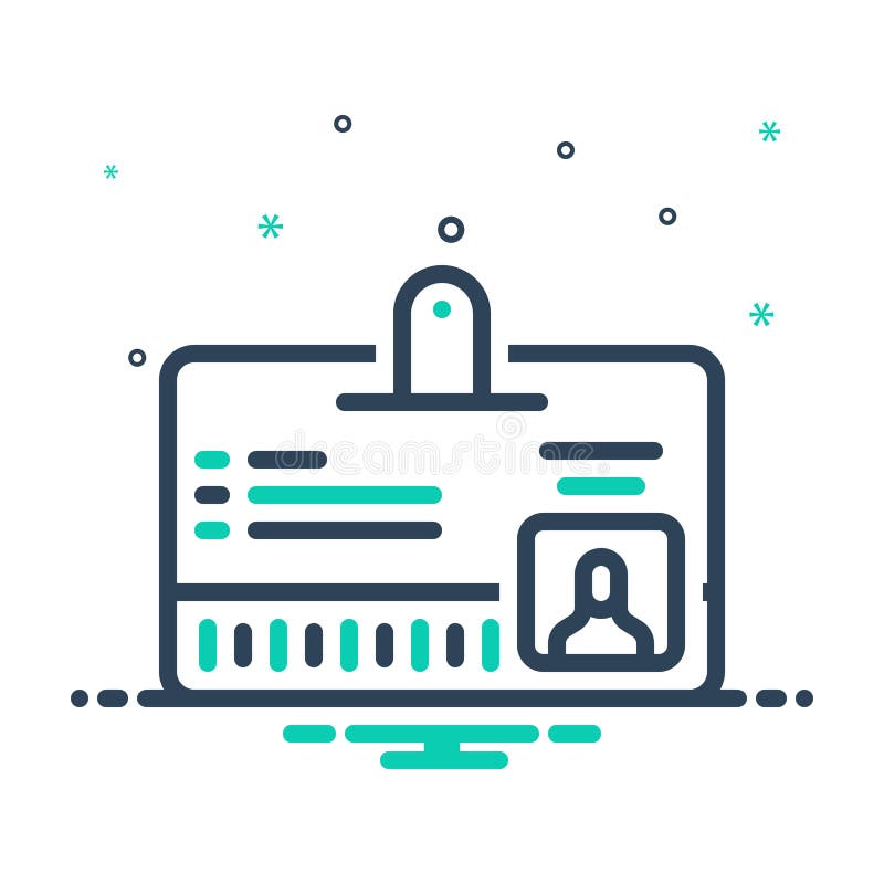 Mix Icon for Id Card, Identification and Pass Stock Vector ...