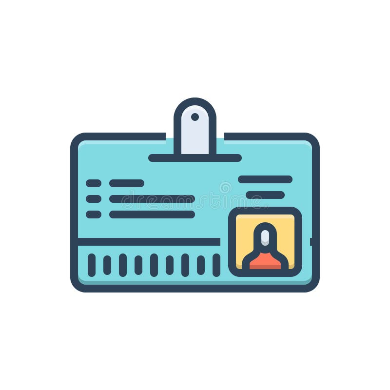 Color Illustration Icon for Id Card, Identification and Profile Stock ...