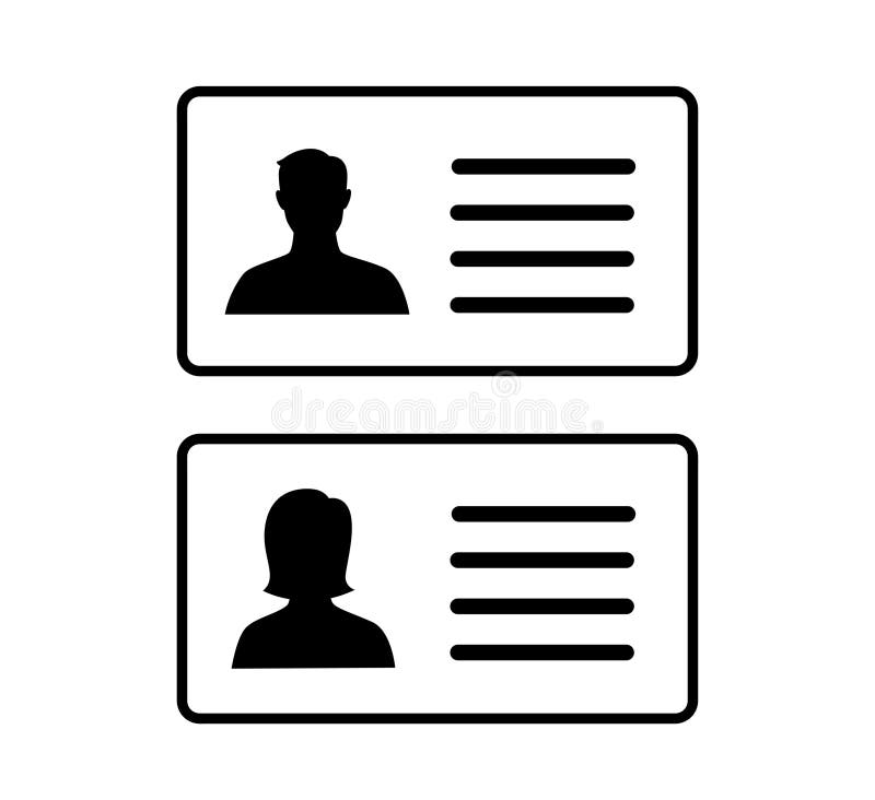 ID Card Icon , Identification Card Vector Illustration Stock Vector ...