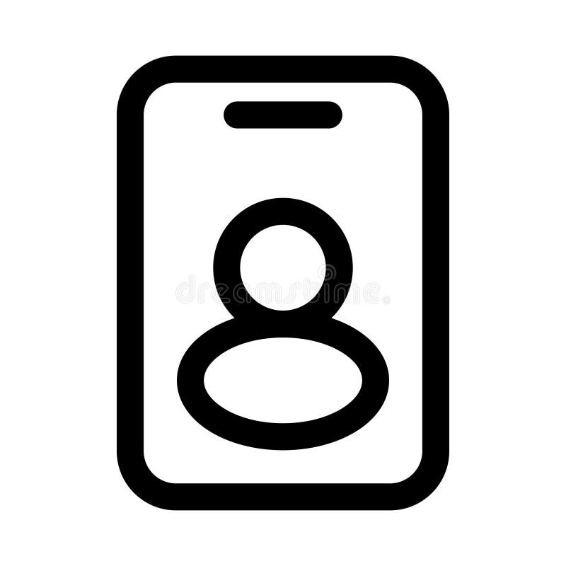 Id Card Black White Flat Icon Stock Illustrations – 814 Id Card Black ...