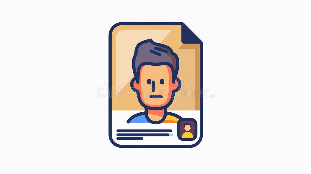 Professional ID Card Icon for Identity Verification and Access Control ...