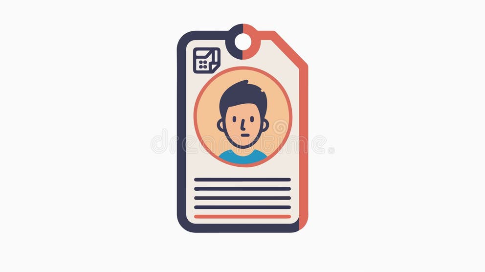 Professional ID Card Icon Design for Identity Verification and Security ...