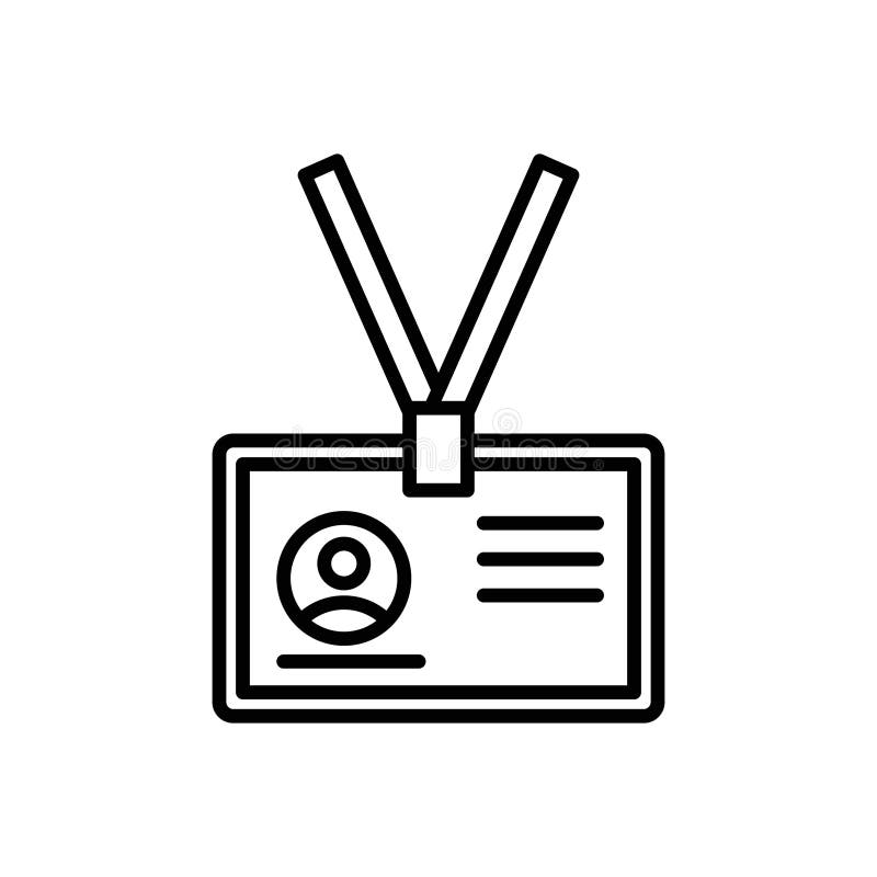 An ID Card Icon, Representing Identification, Credentials, or Personal ...
