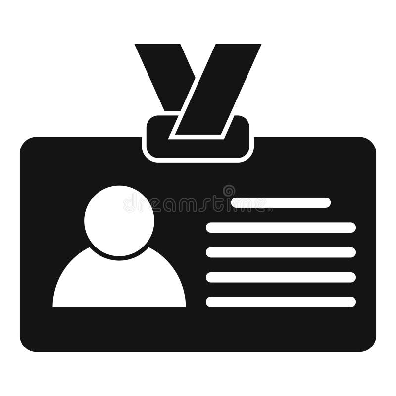 Id Card Icon Simple Vector. Core Quality Stock Vector - Illustration of ...