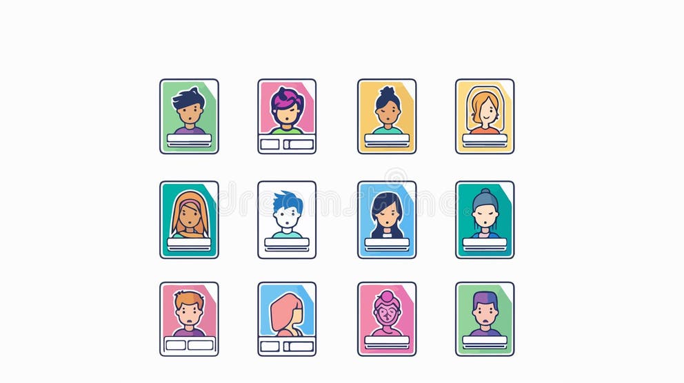 Professional ID Card Icon for Identity Recognition and Verification ...