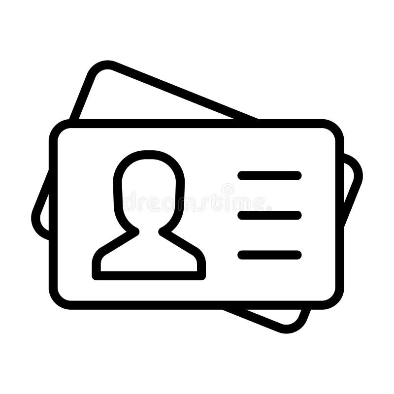 Id Card Icon Vector. Identity Tag Vector Illustration Symbol. Driver ...