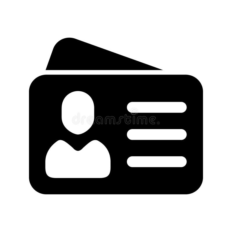 Id Card Icon Vector. Identity Tag Vector Illustration Symbol. Driver ...