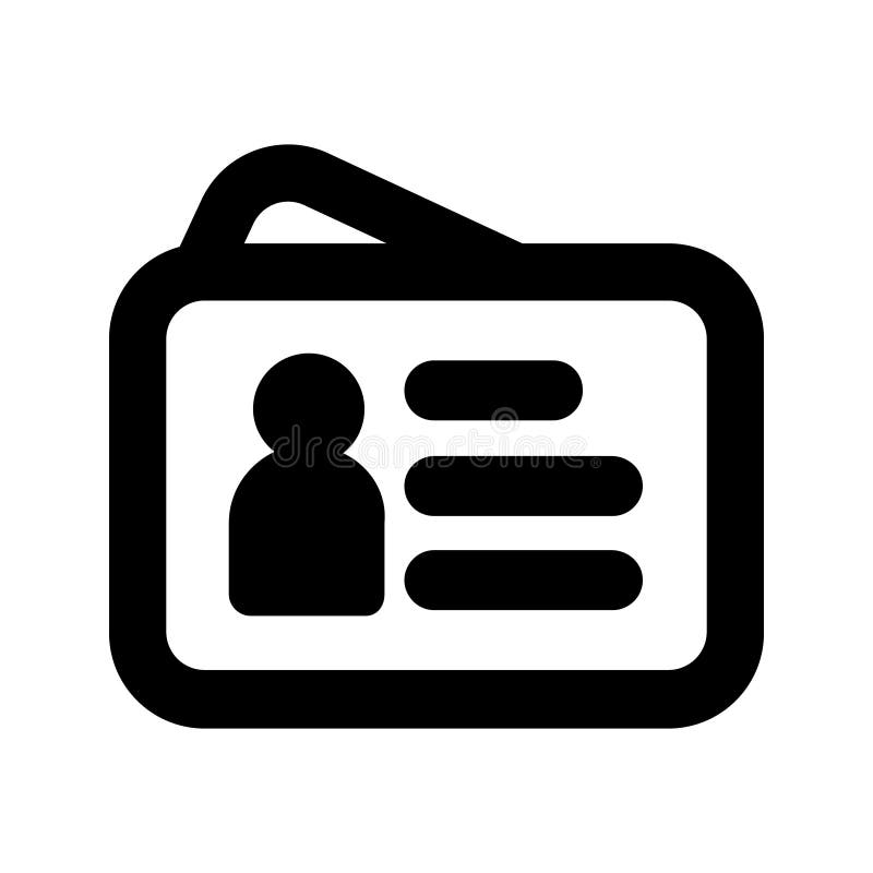 Id Card Icon Vector. Identity Tag Vector Illustration Symbol. Driver ...