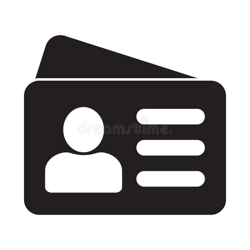 Id Card Icon Vector. Identity Tag Vector Illustration Symbol. Driver ...