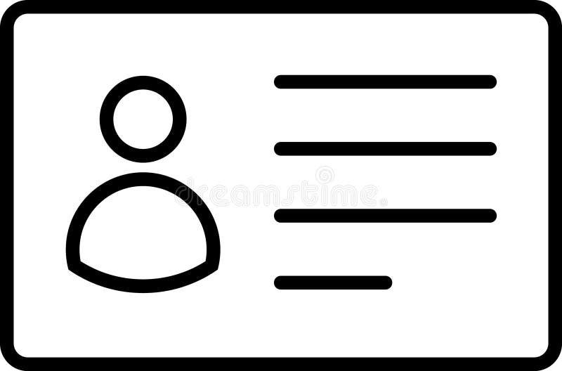 ID Card Icon Vector Illustration. Stock Vector - Illustration of text ...