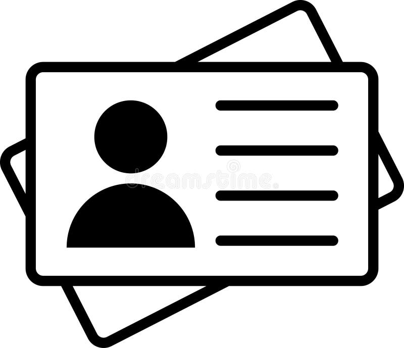 ID Card Icon Vector Illustration. Stock Vector - Illustration of worker ...
