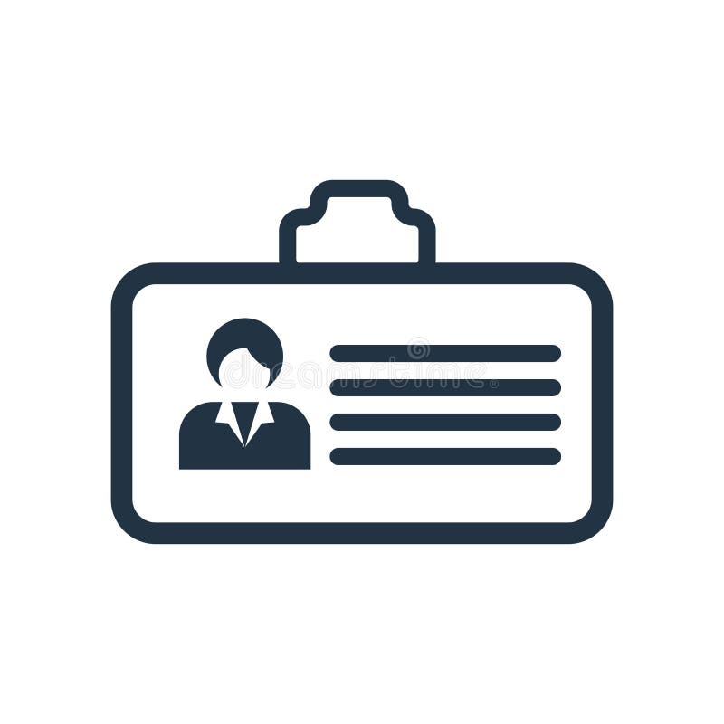Id Card Icon Vector Isolated On White Background, Id Card Sign Stock ...