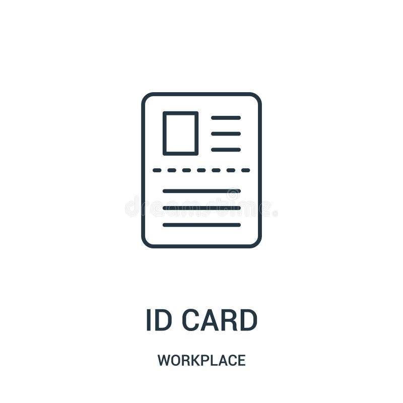 Id Card Icon Vector from Airport Collection. Thin Line Id Card Outline ...