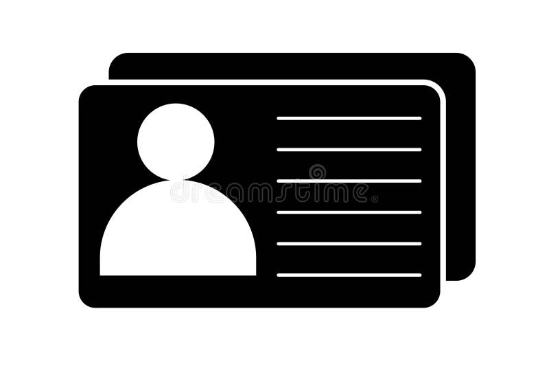 Id Card Identification Badge Simple Icon. Driver License, Verify ...