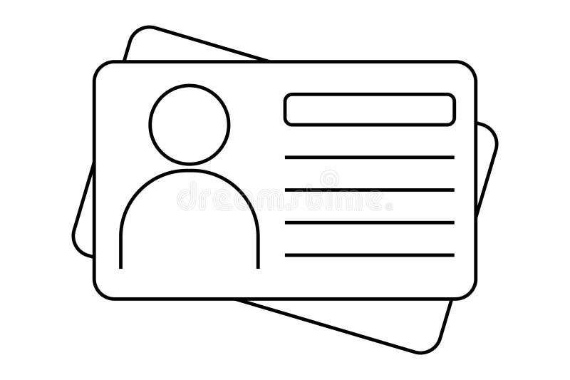 Id Card Identification Badge Simple Icon. Driver License, Verify ...
