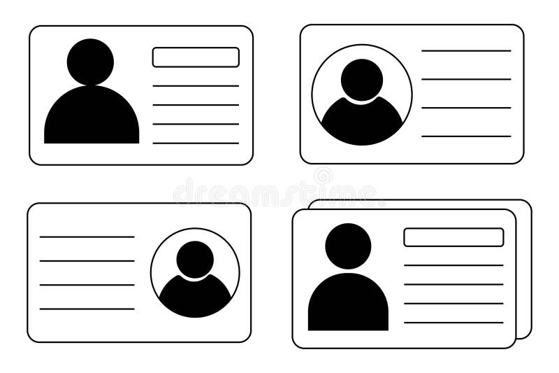 Id Card Identification Badge Simple Icon. Driver License, Verify ...