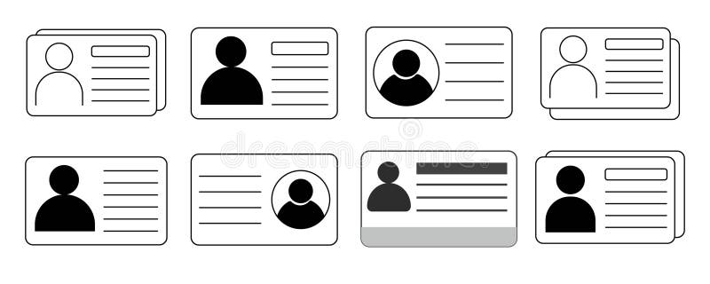 Id Card Identification Badge Simple Icon. Driver License, Verify ...