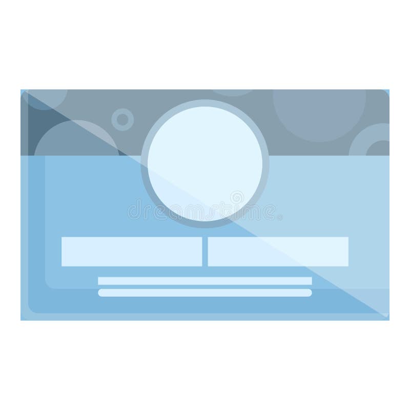 Id Card Identification Icon, Cartoon Style Stock Vector - Illustration ...