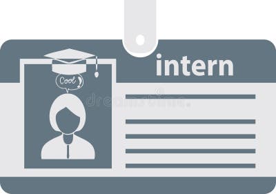ID card Intern stock vector. Illustration of clip, card - 253777856