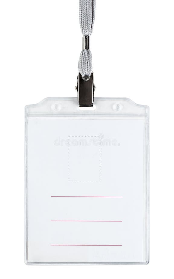 ID card Isolated on white stock photo. Image of string - 61525154