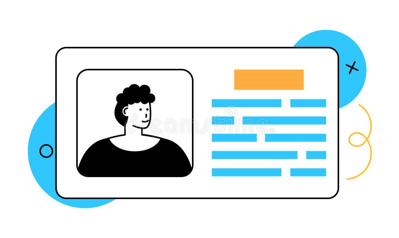 ID Card Line Icon, Identification and Card Holder, Office Badge Vector ...