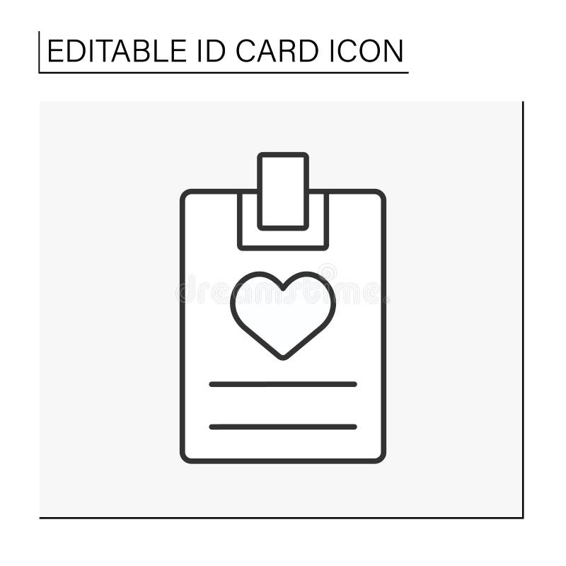 ID card line icon stock vector. Illustration of blank - 234057798