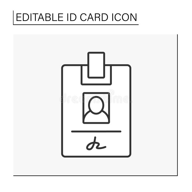 ID card line icon stock vector. Illustration of barcode - 282645980