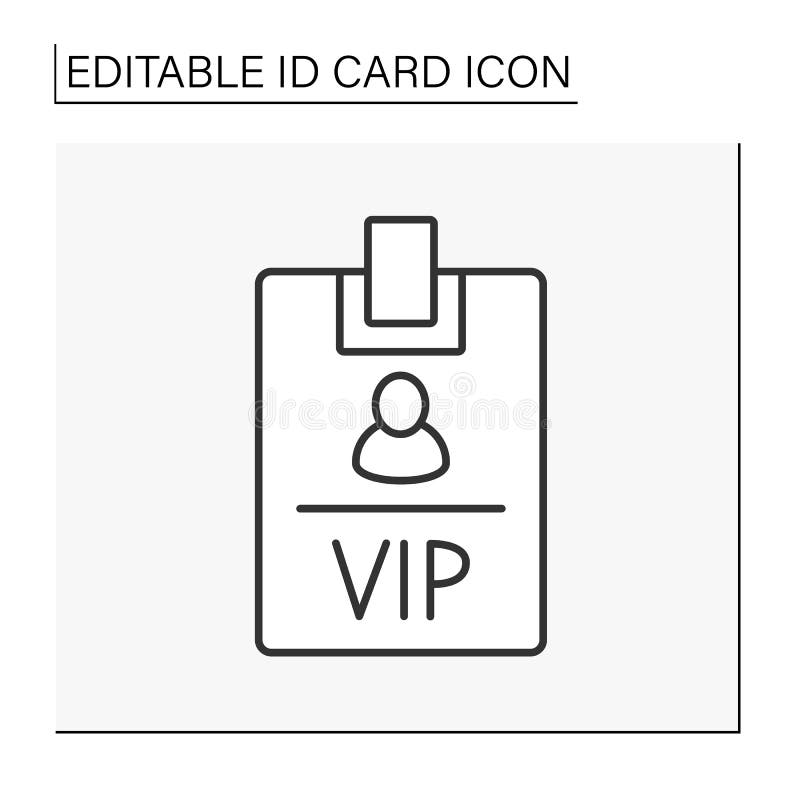 ID card line icon stock vector. Illustration of lifestyle - 262973649