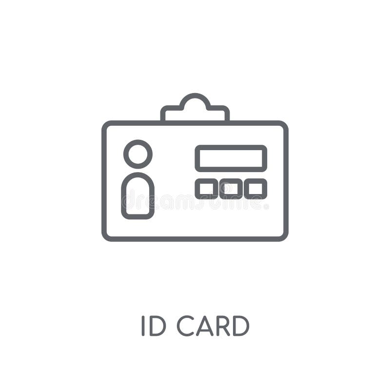 Id Card Linear Icon. Modern Outline Id Card Logo Concept on Whit Stock ...