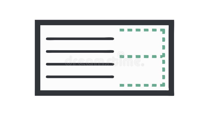 ID Card or Name Tag Outline Icon Illustration, Vector Design Generative ...