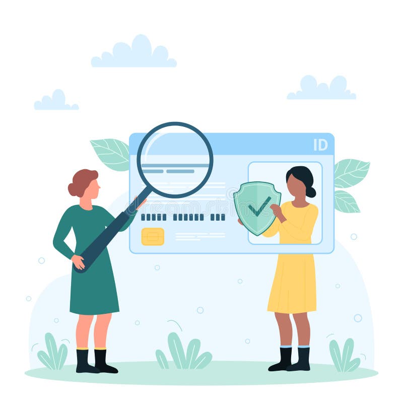 ID Card, Person Data Identification, Tiny Characters Check Document ...