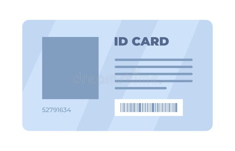 ID Card. Personal Info Data. Identification Document with Person Photo ...