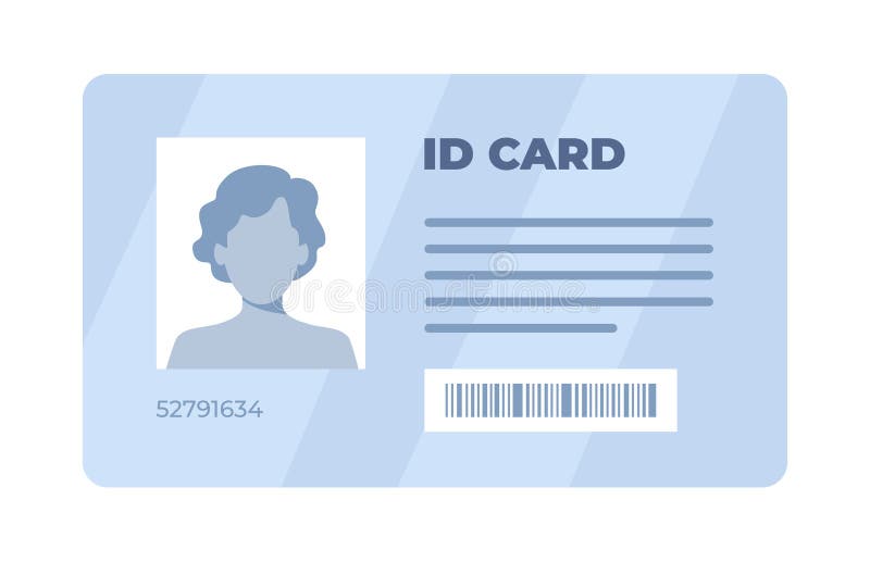 ID Card. Personal Info Data. Identification Document with Person Photo ...