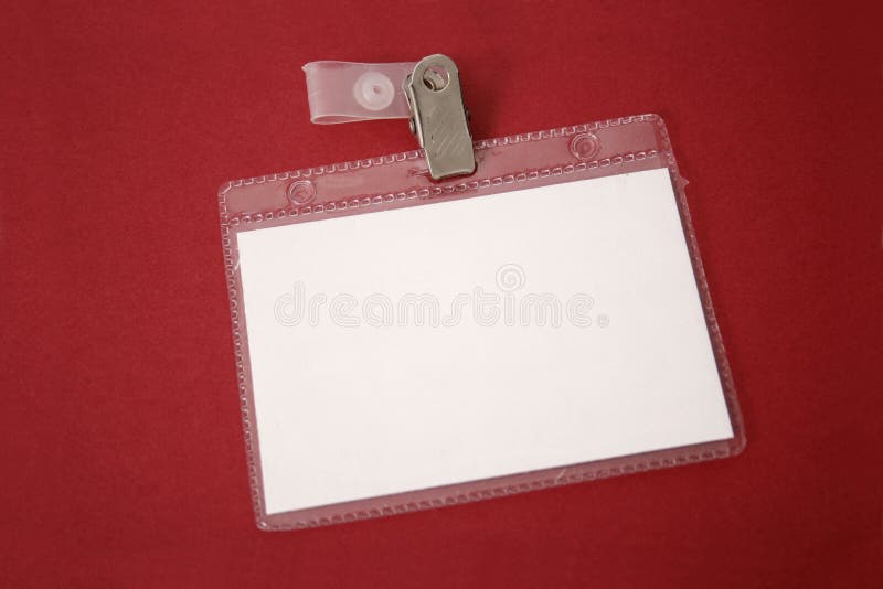 White badge ID card stock image. Image of company, business - 12069637