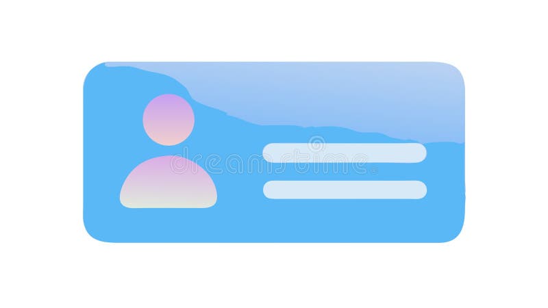 ID Card or Profile Icon, Personal Identification, Vector Design ...