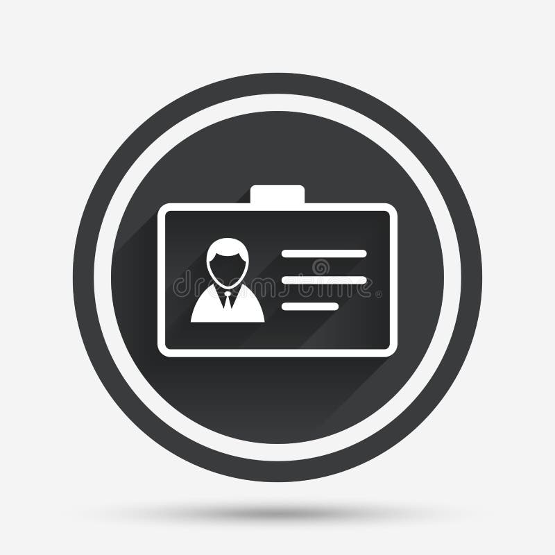 ID Card Sign Icon. Identity Card Badge Symbol Stock Vector ...