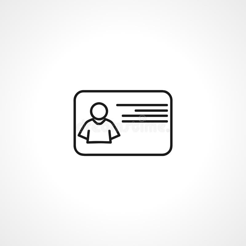 Id Card Sign. Id Card Isolated Simple Icon Stock Vector - Illustration ...